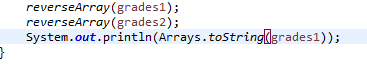 Solved The array is suppose to be reversed for some reason | Chegg.com