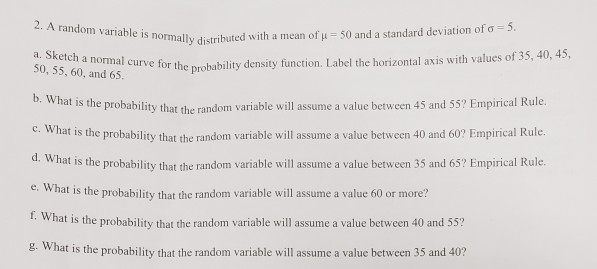 Solved 2. A random variable is normally distributed s | Chegg.com