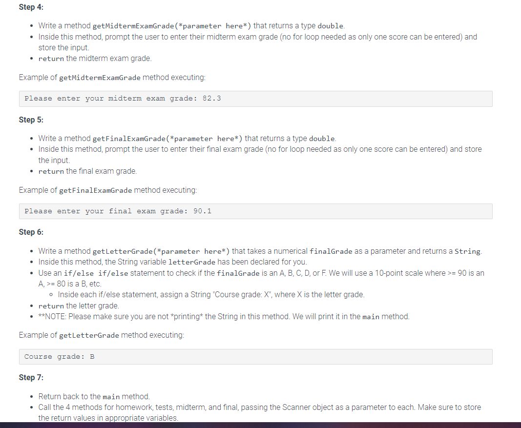 Solved 5.19 Programming Lab 2: Grade Calculator With Methods | Chegg.com