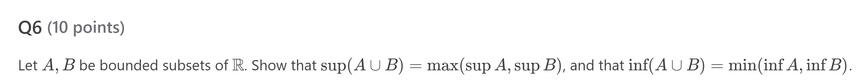 Solved Let A,B ﻿be bounded subsets of R. ﻿Show that | Chegg.com