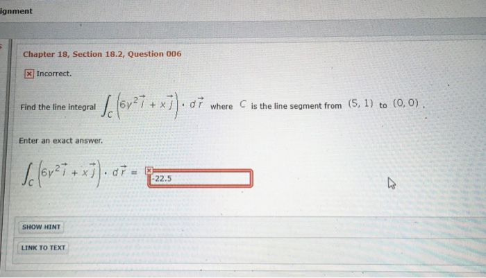 Solved ignment Chapter 18, Section 18.2, Question 006 x | Chegg.com