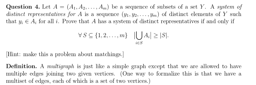Solved Question 4. Let A -(A, A2,...,Am) be a sequence of | Chegg.com