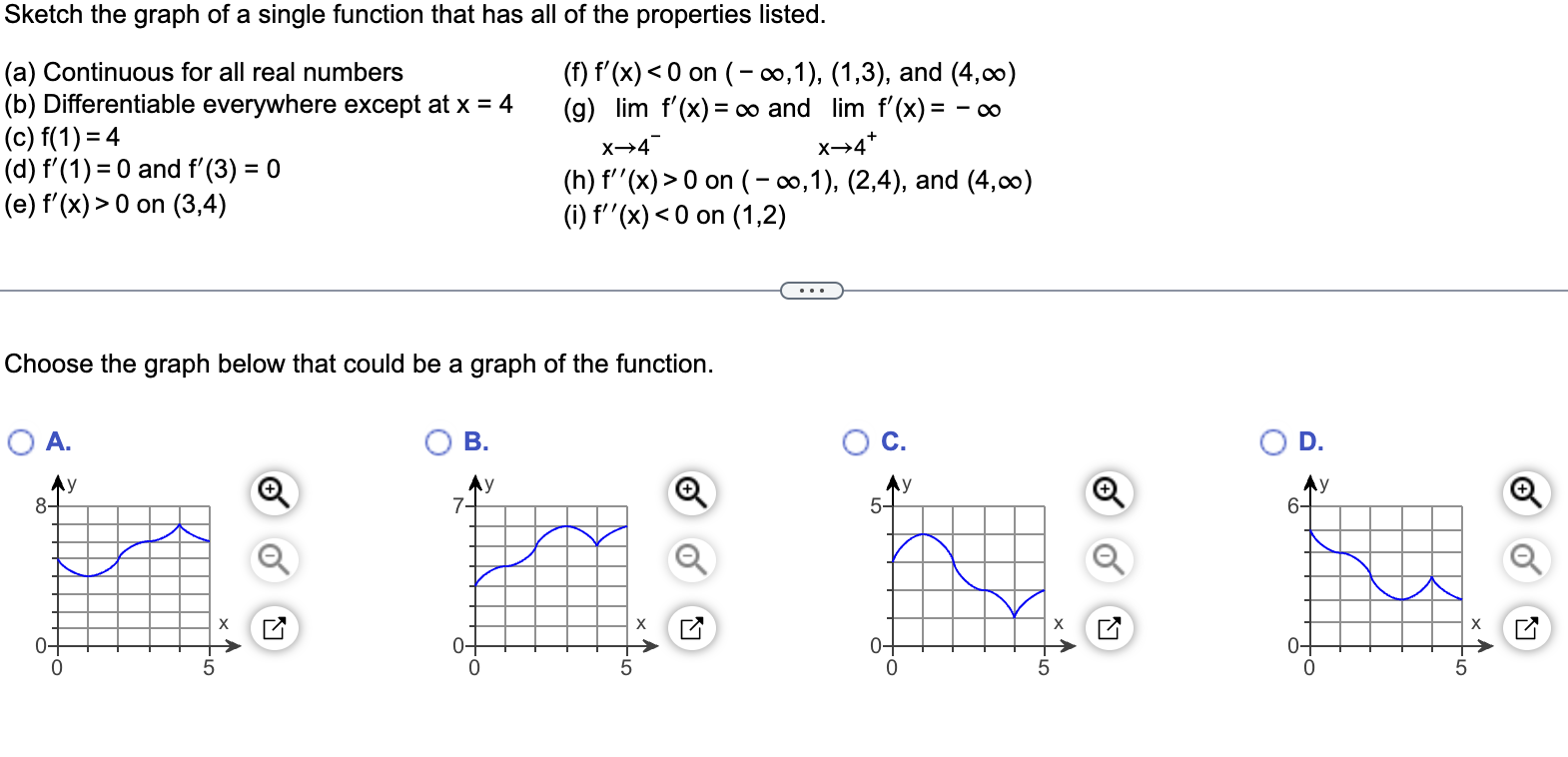 Solved Sketch the graph of a single function that has all of | Chegg.com