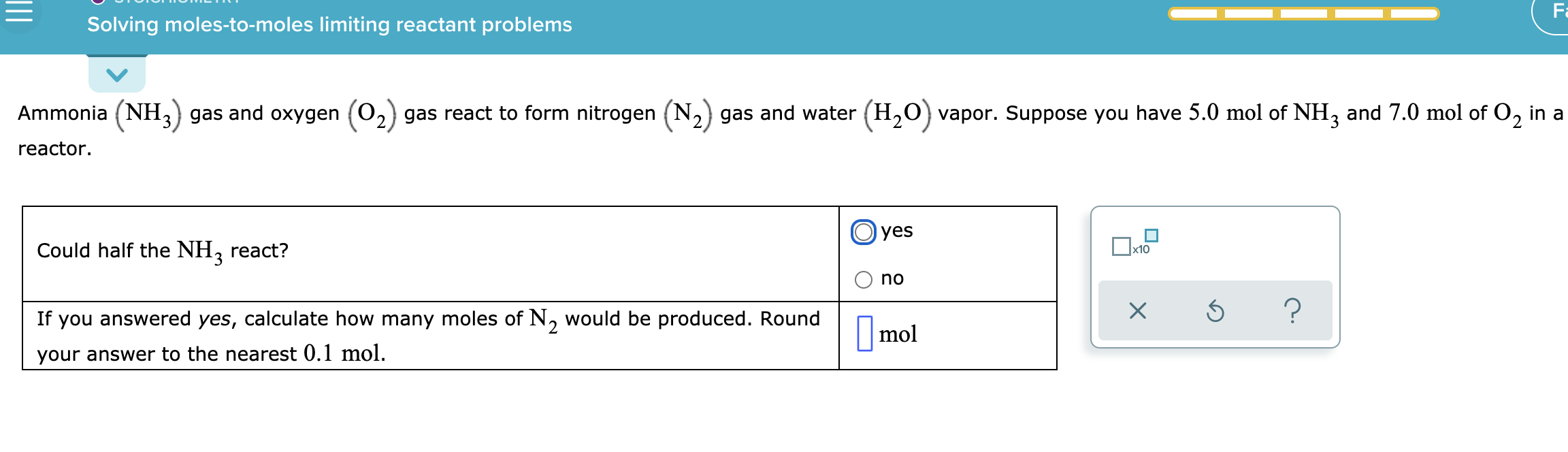 Solved Fa Solving moles-to-moles limiting reactant problems | Chegg.com