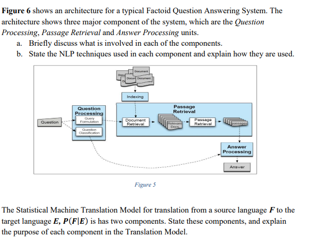 Solved Figure 6 shows an architecture for a typical Factoid | Chegg.com