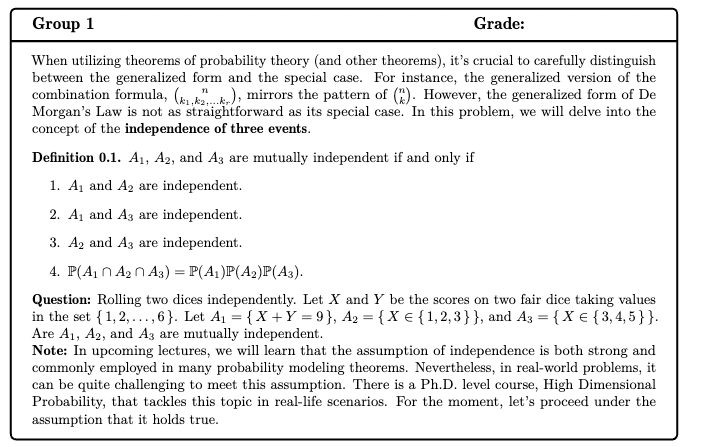 Solved When utilizing theorems of probability theory (and | Chegg.com