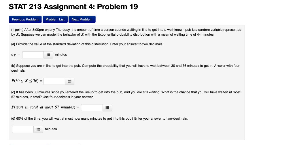 Solved Stat 213 Assignment 4 Problem 19 Previous Problem