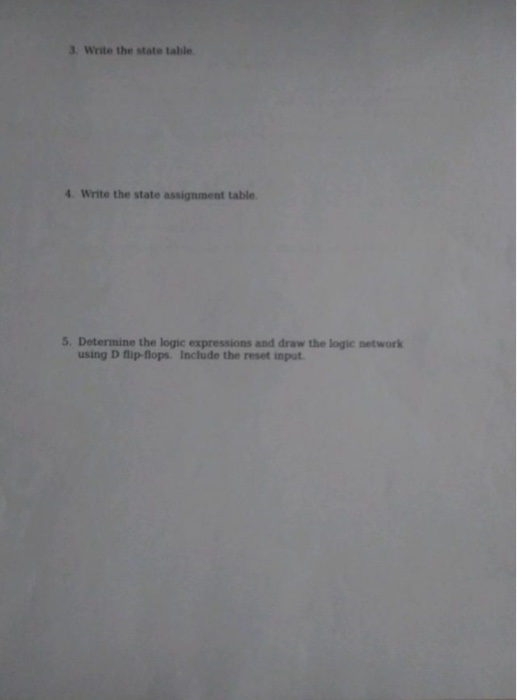 Solved Problem: Design a Moore FSM that produces an output | Chegg.com