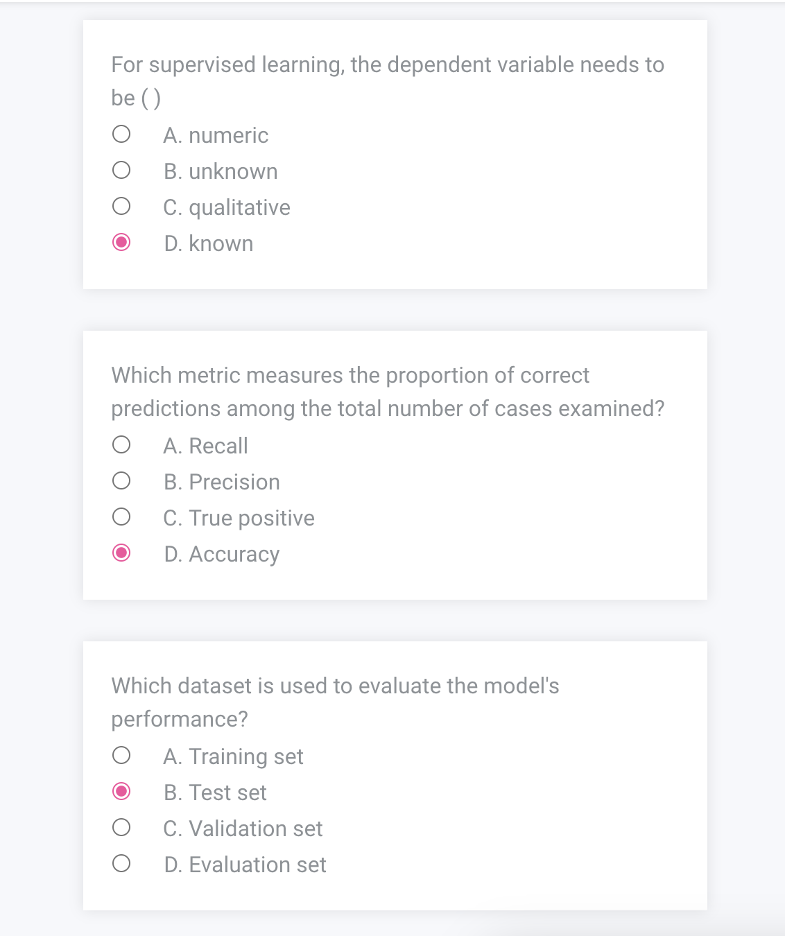 Solved For supervised learning, the dependent variable needs | Chegg.com
