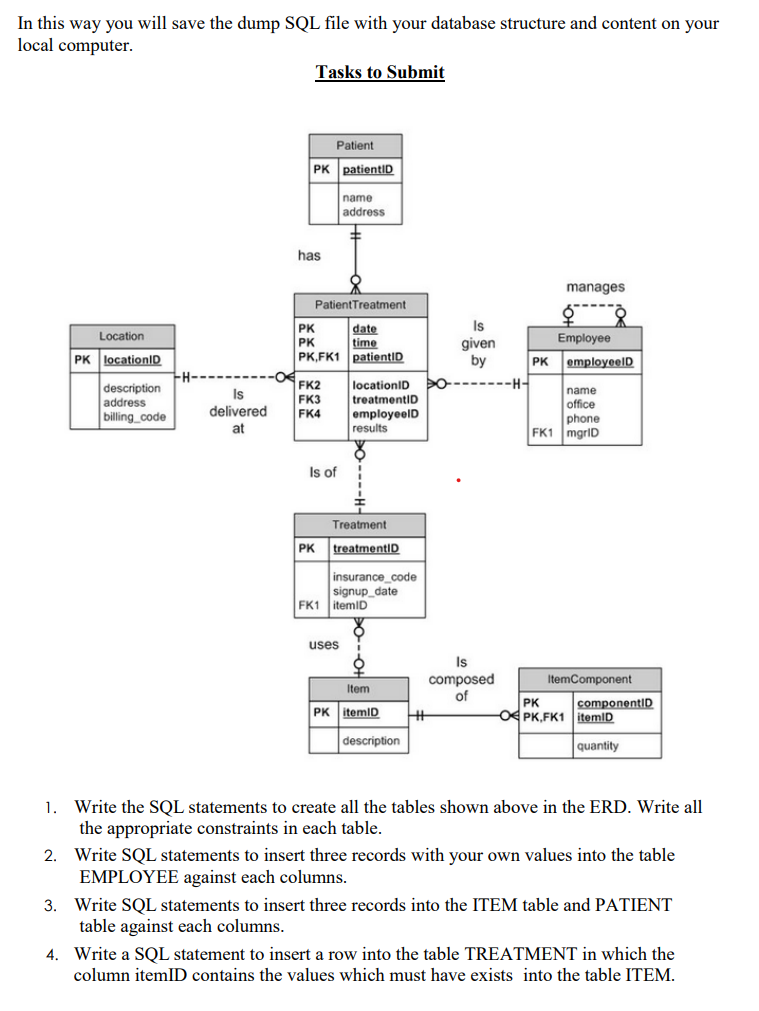 Solved In this way you will save the dump SQL file with your | Chegg.com