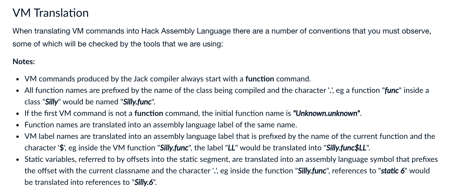 Solved Translate Jack Virtual Machine Code into Hack | Chegg.com