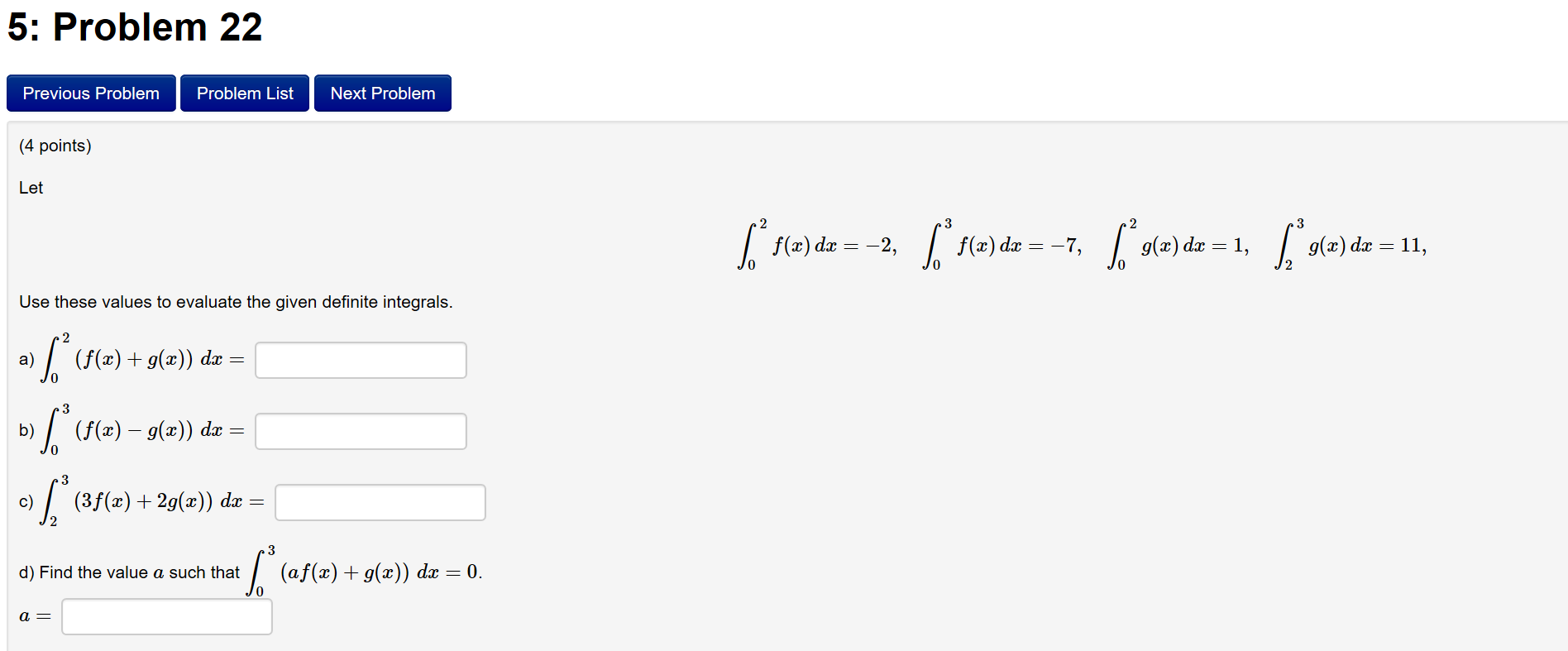 Solved 5 Problem 22 Previous Problem Problem List Next