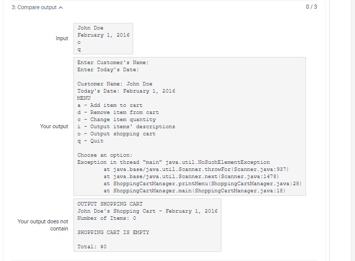//ItemToPurchase import java.util.ArrayList; import | Chegg.com