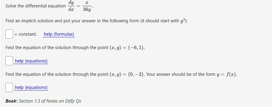 Solve the differential equation | Chegg.com