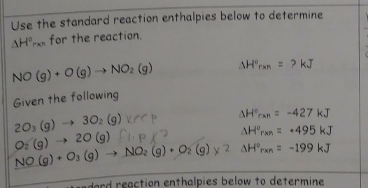 Solved Use the standard reaction enthalpies below to | Chegg.com