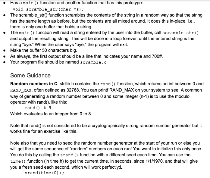 Solved Has a main () function and another function that has | Chegg.com