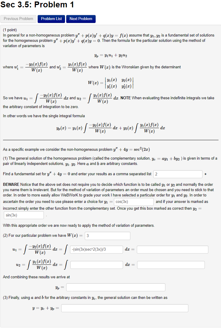 Solved In general for a non-homogeneous problem | Chegg.com