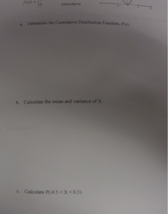 Solved Suppose that x is a random variable defined by | Chegg.com