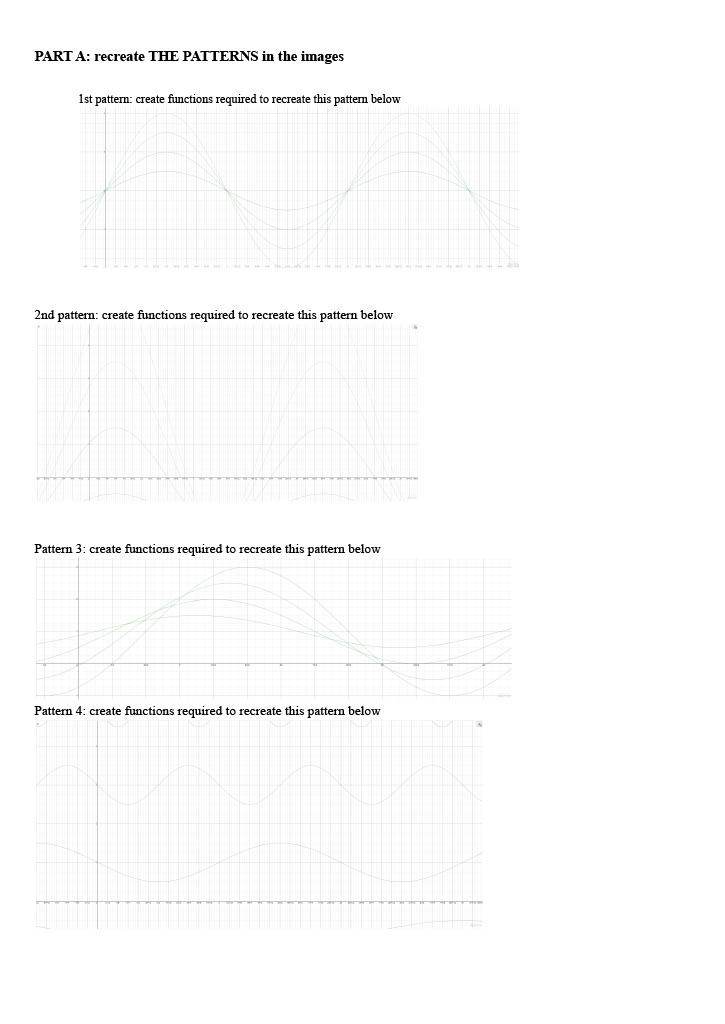 1st pattern: create functions required to recreate | Chegg.com 1st pattern: create functions required to recreate | Chegg.com