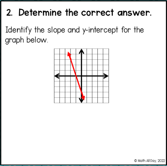 Solved 2. Determine the correct answer. Identify the slope | Chegg.com