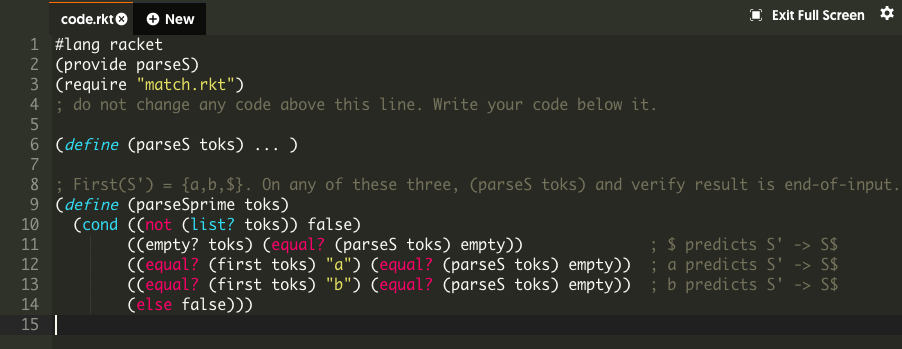 Replace the parseS definition below with your | Chegg.com