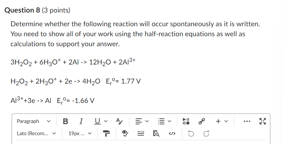 Solved Question 8 (3 ﻿points)Determine whether the following | Chegg.com