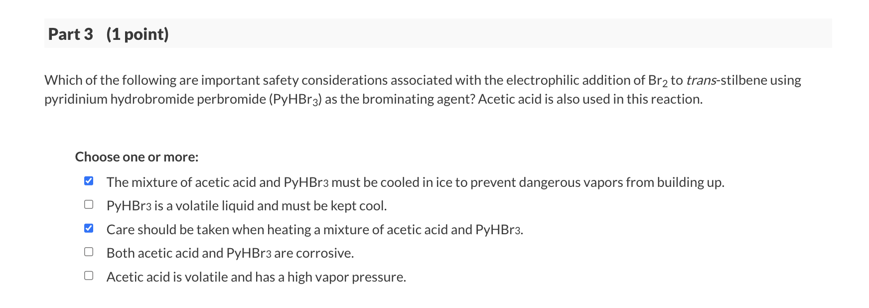 Solved Which of the following are important safety | Chegg.com