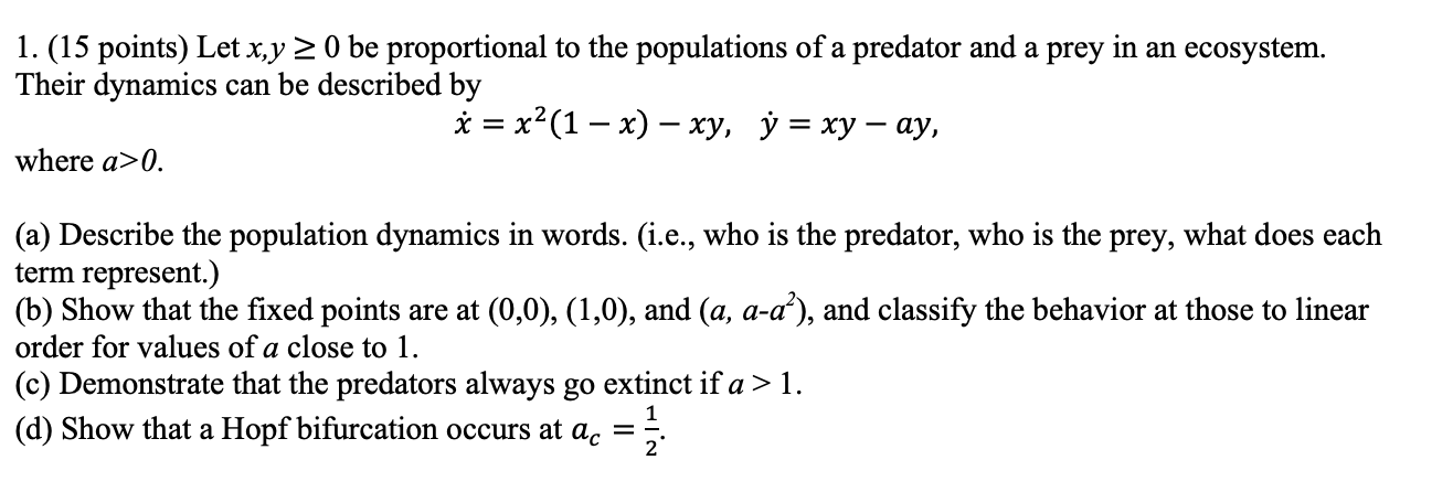 Solved 1. (15 points) Let x,y≥0 be proportional to the | Chegg.com