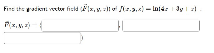Solved Find the gradient vector field \\( (\\vec{F}(x, y, | Chegg.com