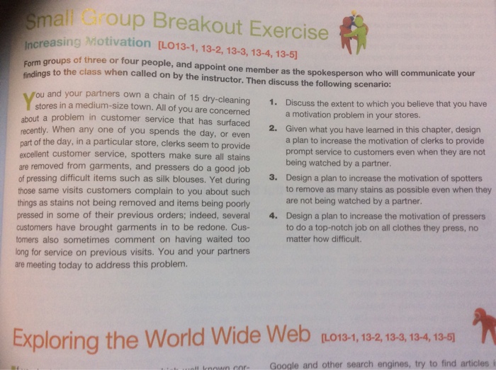 Solved small Group Breakout Exercise asing Motivation | Chegg.com