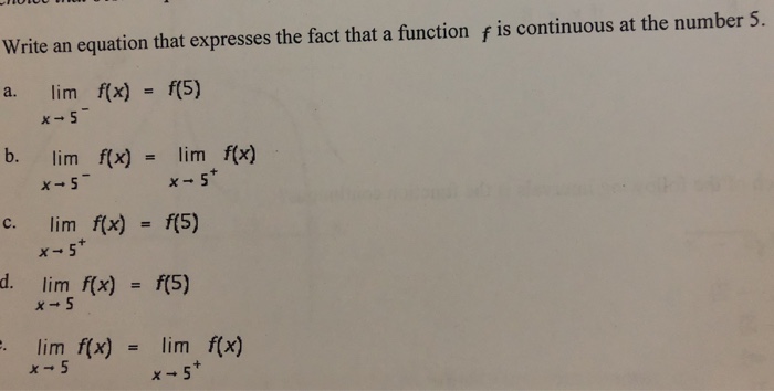Solved Write An Equation That Expresses The Fact That A