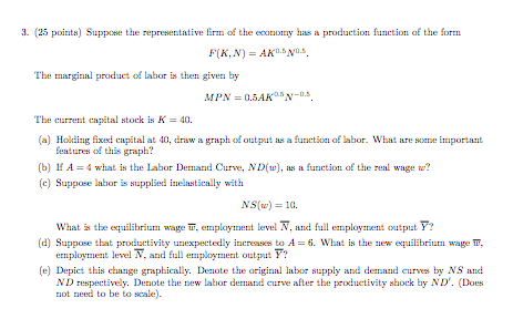 Solved 3. 25 points) Support the representative firm of the | Chegg.com