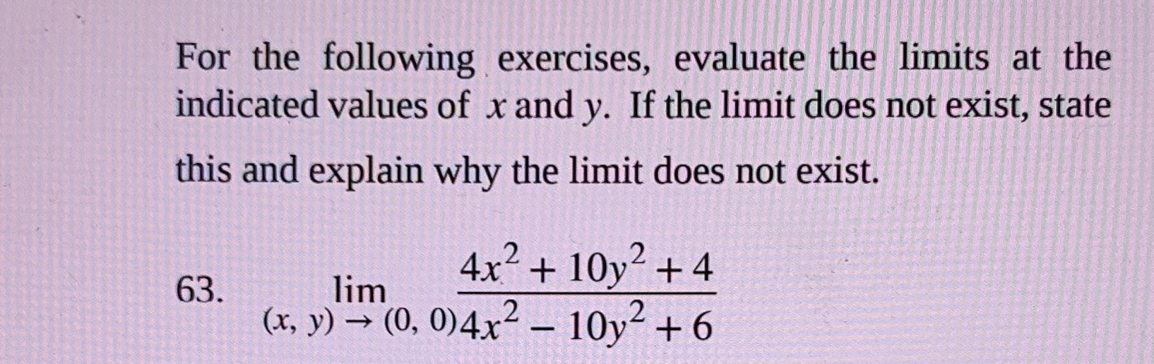 Solved For the following exercises, evaluate the limits at | Chegg.com