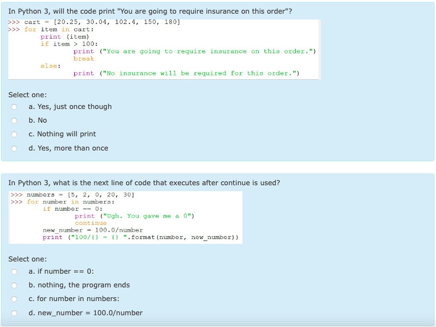 Solved In Python 3, what is the name of the list variable in | Chegg.com