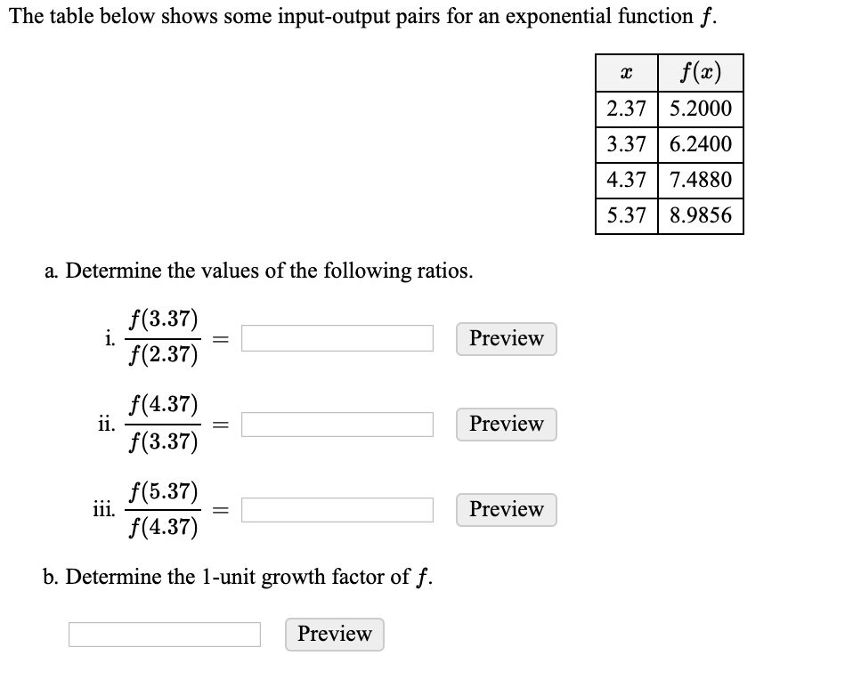 Solved The Table Below Shows Some Input Output Pairs For An