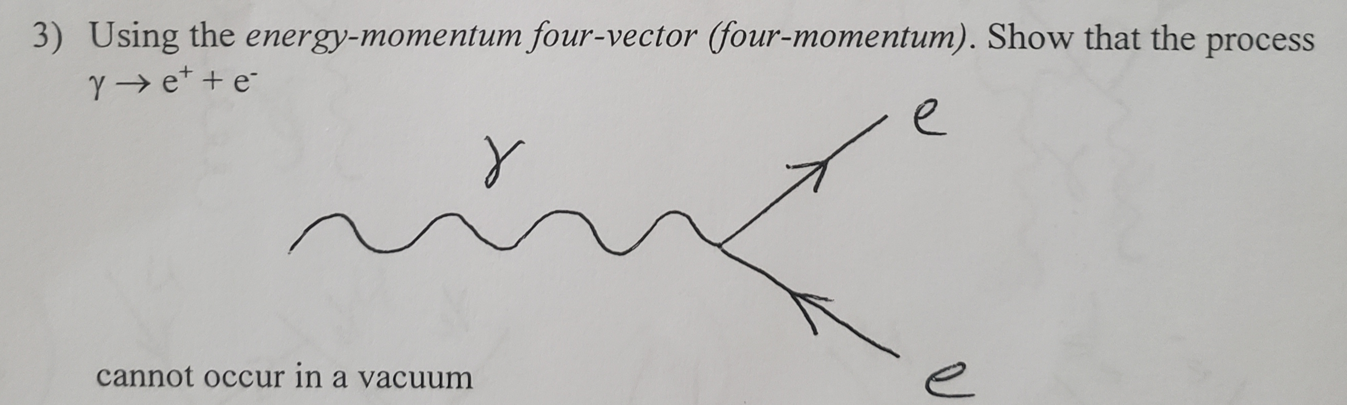 Solved 3) Using the energy-momentum four-vector | Chegg.com