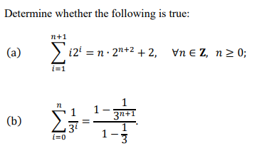 Solved Determine whether the following is true: (a) | Chegg.com