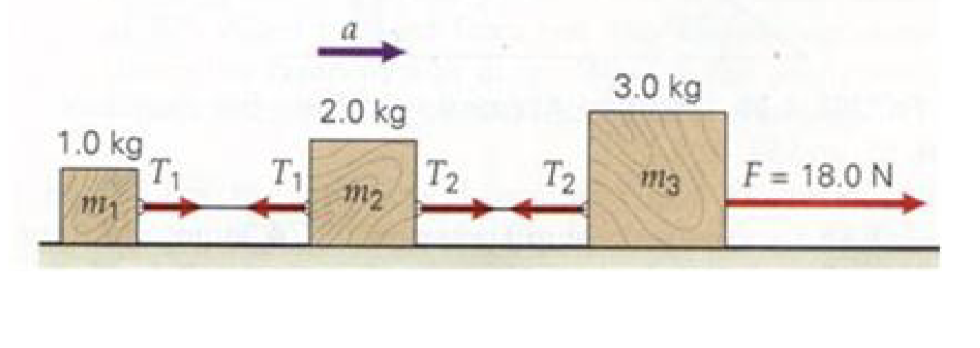 Solved Find the acceleration and tensions. | Chegg.com