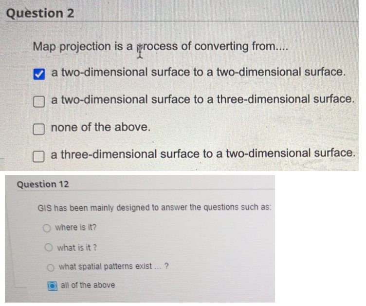Solved Map projection is a rocess of converting from.... a | Chegg.com