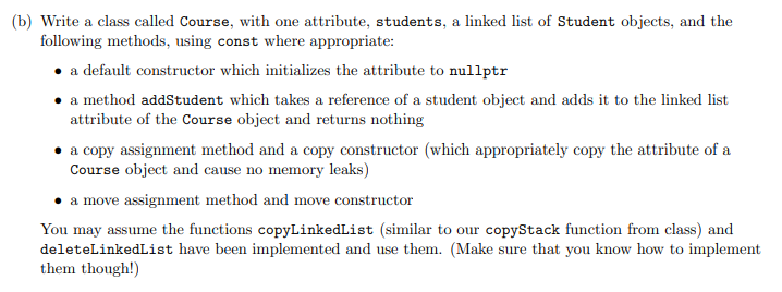 Solved 2. The structure Student and a modified list node | Chegg.com