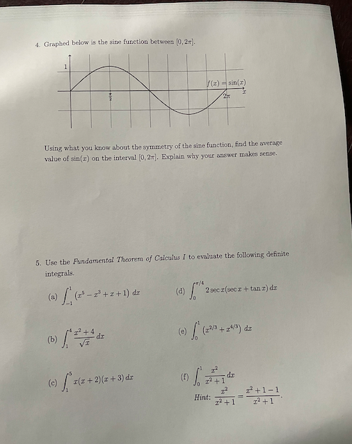 Solved 4. Graphed below is the sine function between [0,2π). | Chegg.com
