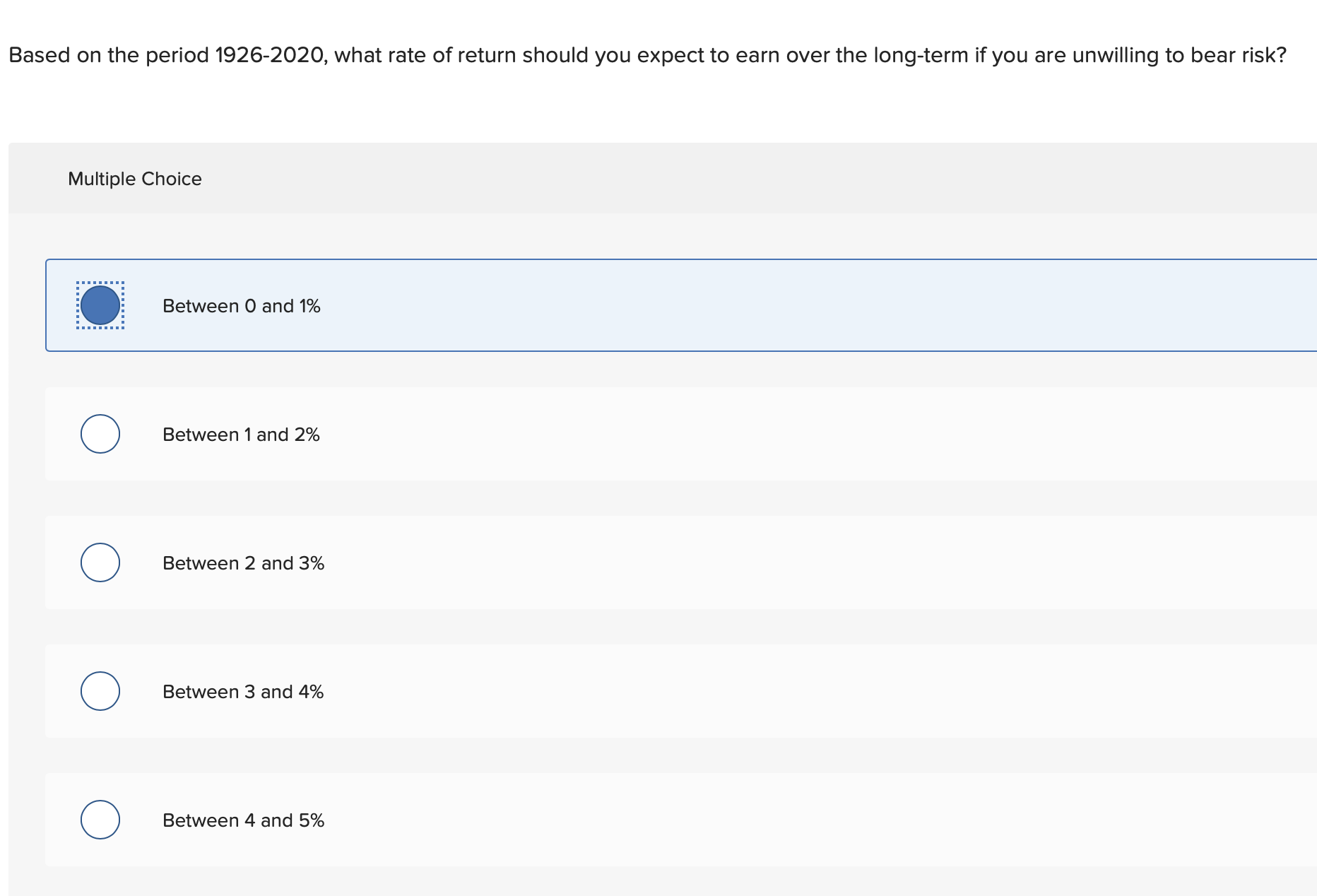 Solved Based on the period 1926-2020, what rate of return | Chegg.com