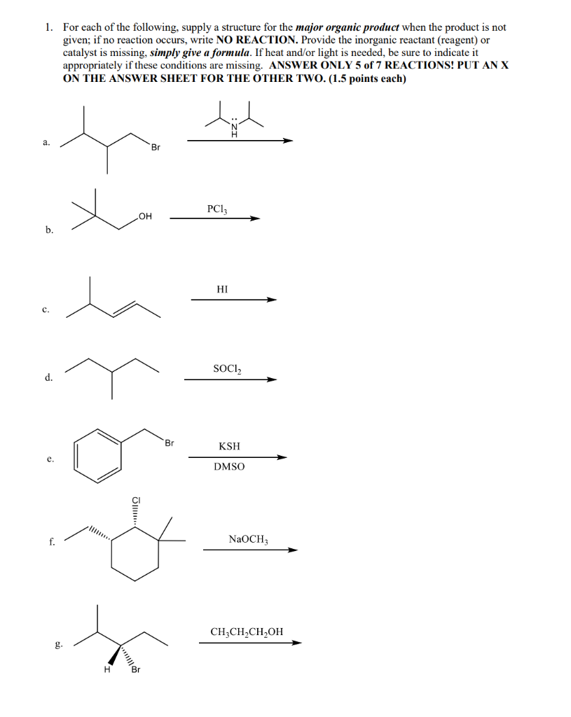 Solved 1. For each of the following, supply a structure for | Chegg.com
