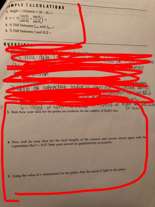 Solved LABORATORY REPORT Calculations Table Data Table 0, | Chegg.com