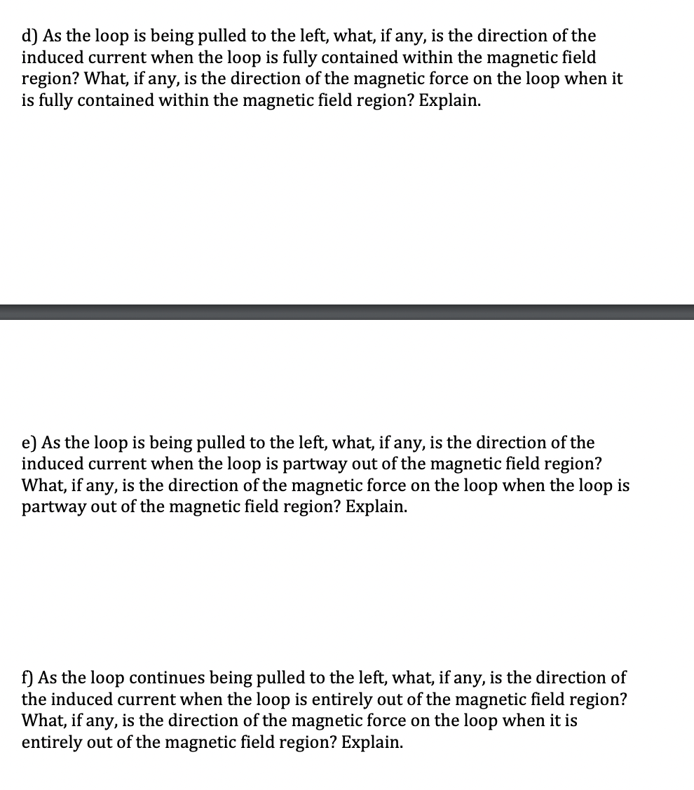 Solved 1. A horizontal, rectangular loop of wire, initially | Chegg.com