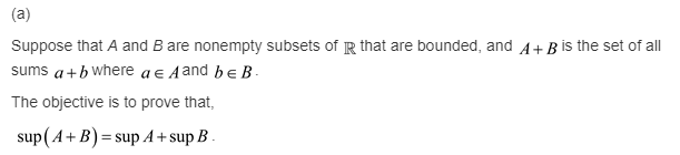 Solved (a) Suppose that A and B are nonempty subsets of R | Chegg.com