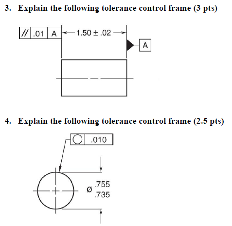 Solved 3. Explain the following tolerance control frame (3 | Chegg.com