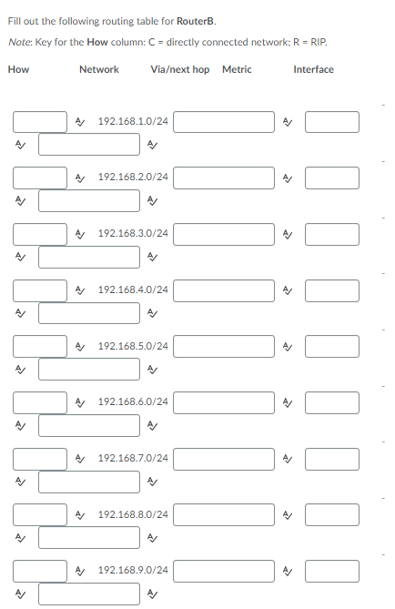 Solved Question 19 (10 points) Fill out the following | Chegg.com