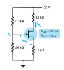 Solved DC analysis of FET amplifier circuits: for the | Chegg.com
