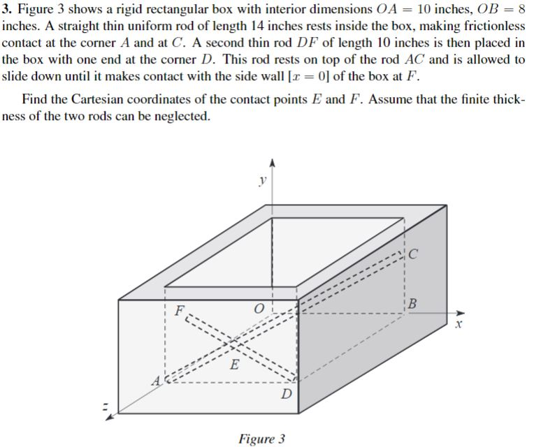 Solved 3. Figure 3 shows a rigid rectangular box with | Chegg.com